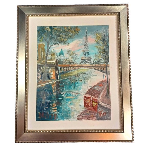 Tasko Kordalov | Art | Tasko Kordalov Paris France Eiffel Tower Original Oil On Canvas Painting ...
